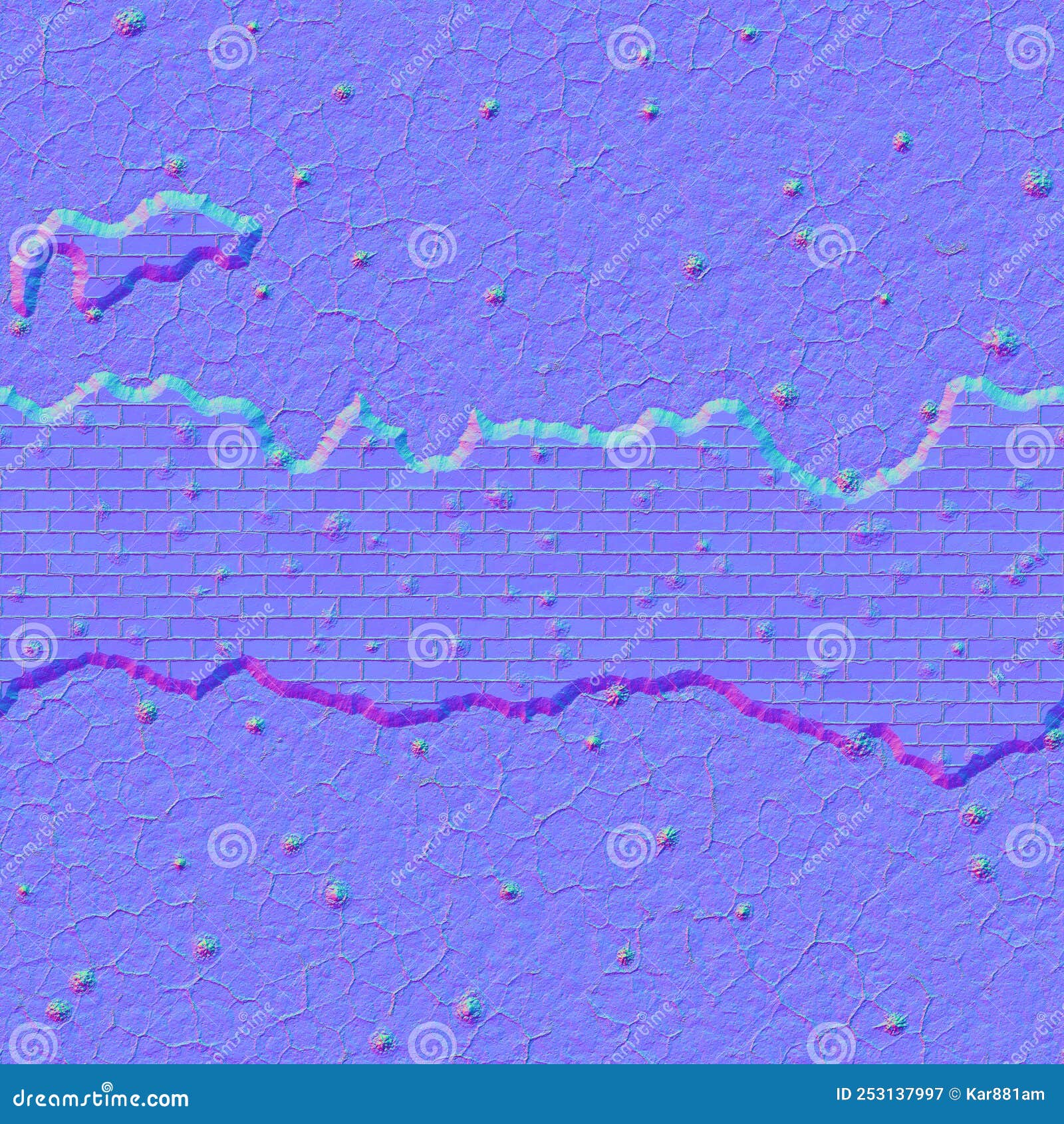 Normal Map Damaged Painted Wall Texture, Normal Mapping Stock ...