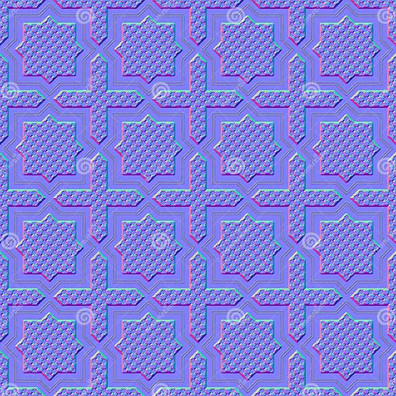 Normal Map Grid Texture, Normal Mapping Stock Illustration ...