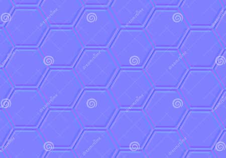 Normal Map of Hexagon Honeycombs Stock Illustration - Illustration of ...