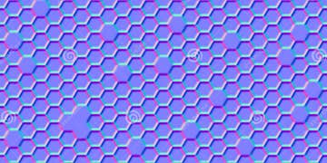 Normal Map of Honeycomb with Hollows Simple Seamless Pattern Stock ...