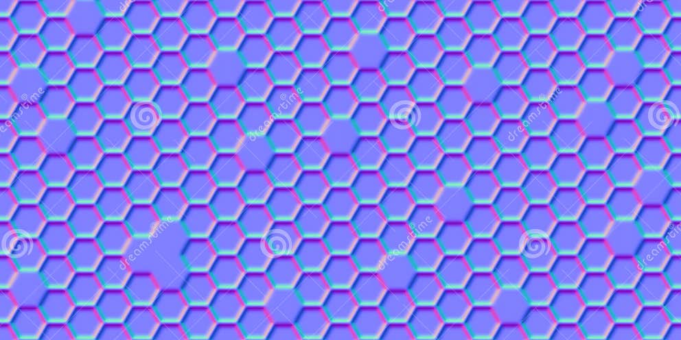 Normal Map of Honeycomb with Hollows Simple Seamless Pattern Stock ...