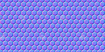 Normal Map of Honeycomb or Metal Grid Seamless Pattern with Regular ...