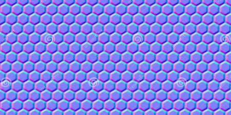 Normal Map of Honeycomb or Metal Grid Seamless Pattern with Regular ...