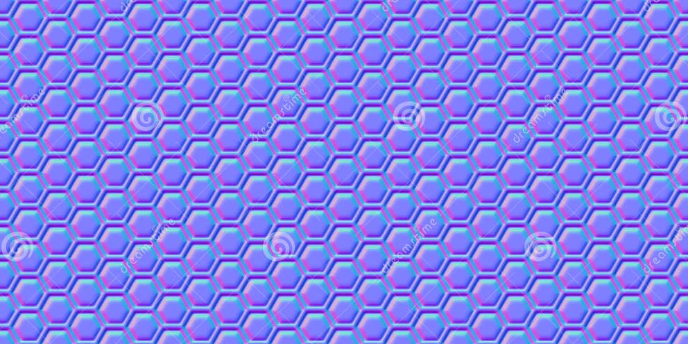 Normal Map of Honeycomb or Metal Grille Seamless Pattern Stock ...