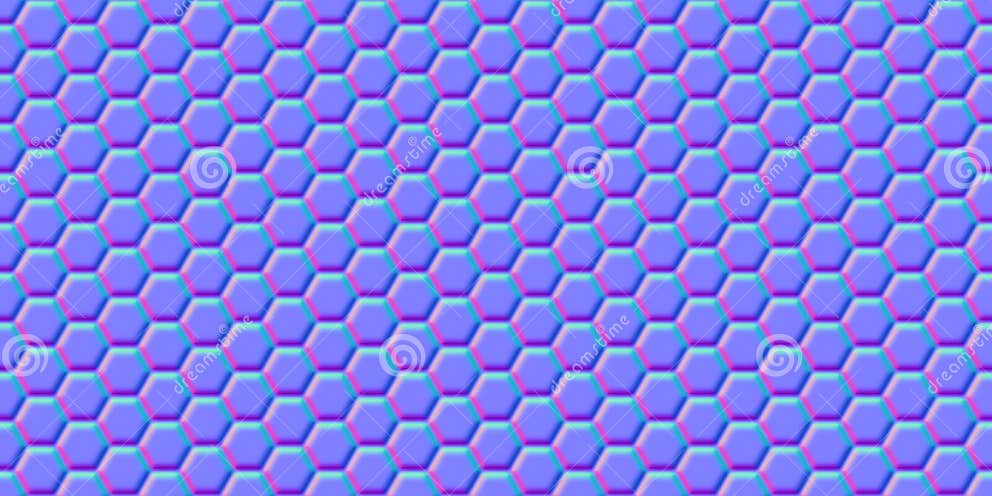 Normal Map of Honeycomb Simple Seamless Pattern Stock Illustration ...