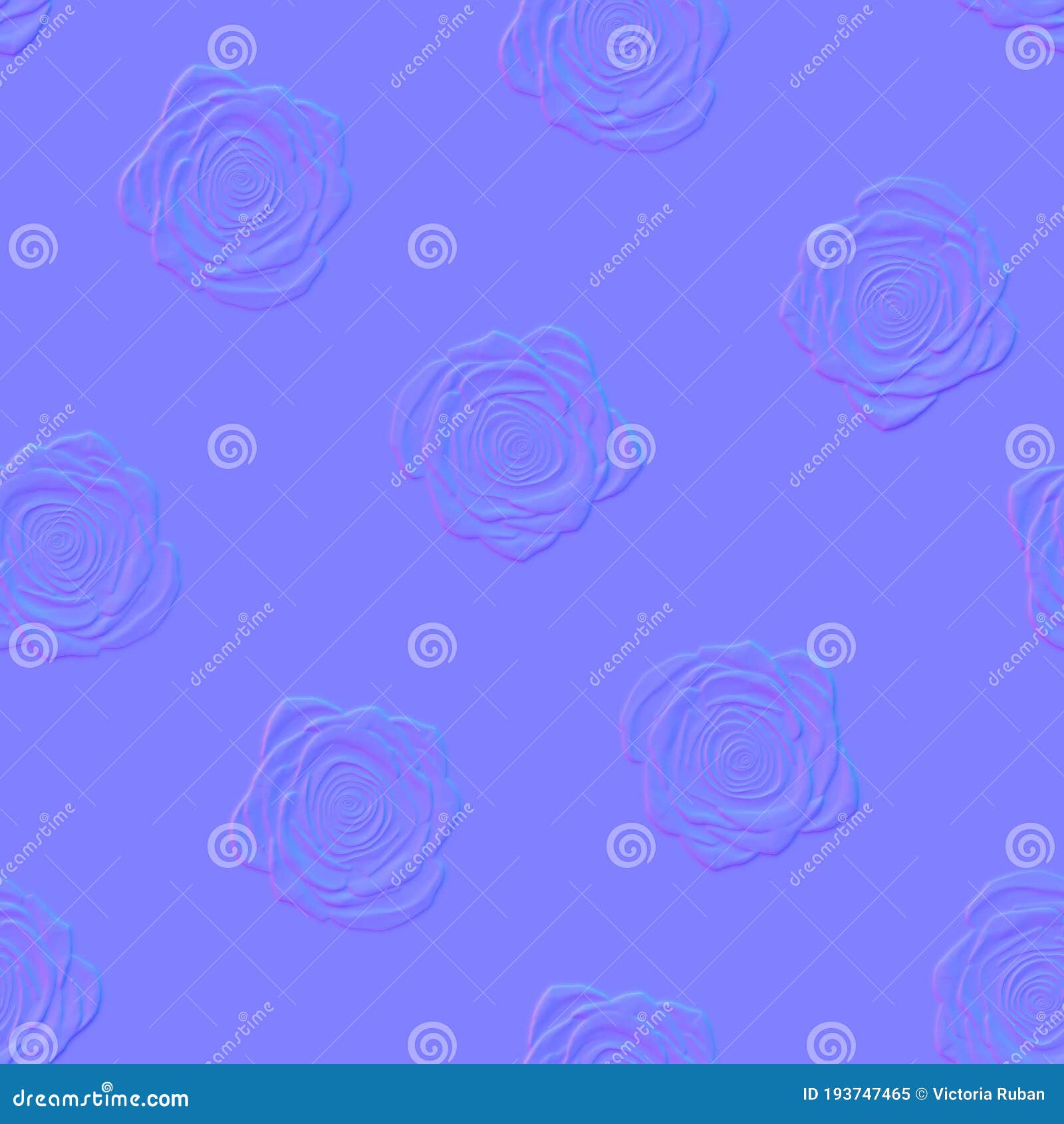 Normal Map Of Roses, Seamless Pattern Texture Stock Photo ...