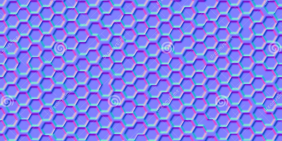 Normal Map Seamless Pattern of Uneven Honeycomb Simple Seamless Pattern ...