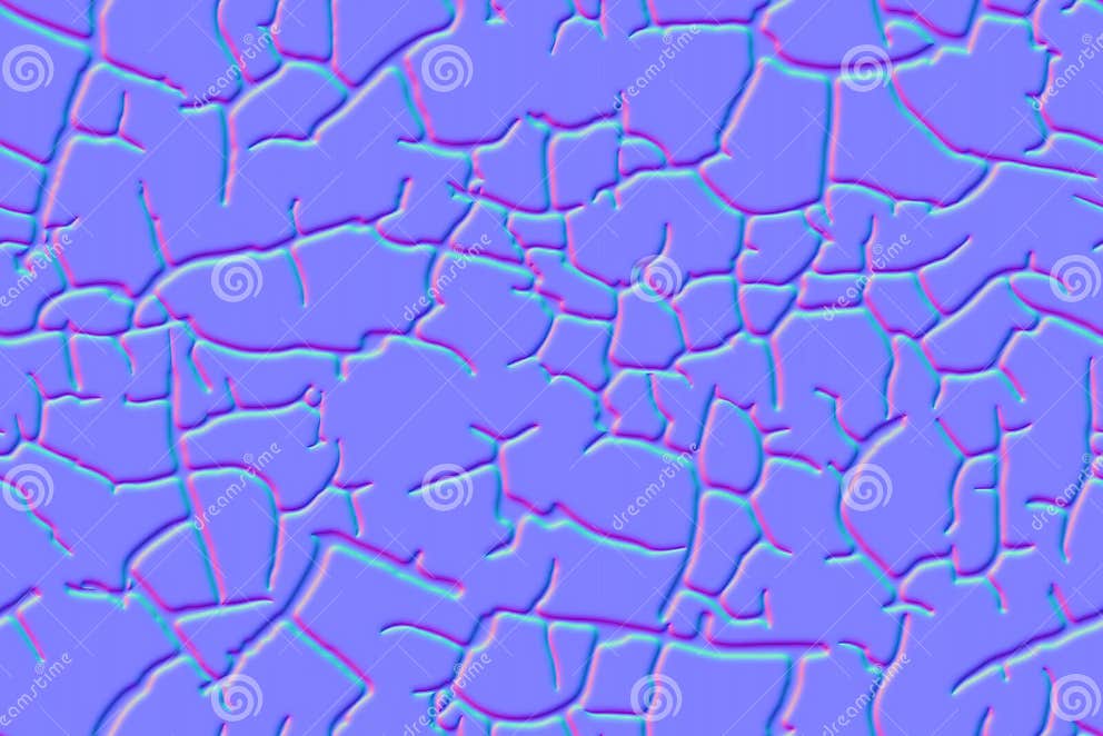 Normal Map Seamless Texture of Cracked Paint Stock Photo - Image of ...