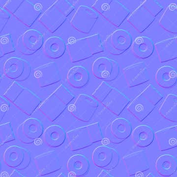 Normal Map of Seamless Toilet Paper Pattern Stock Illustration ...
