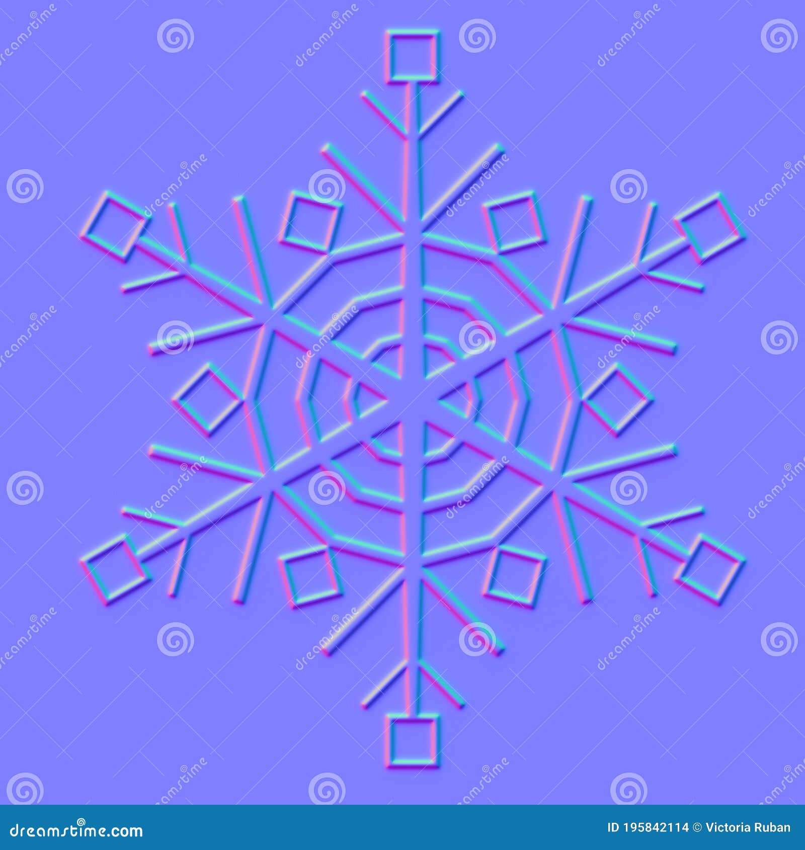 Normal map of snowflake stock illustration. Illustration of graphic ...