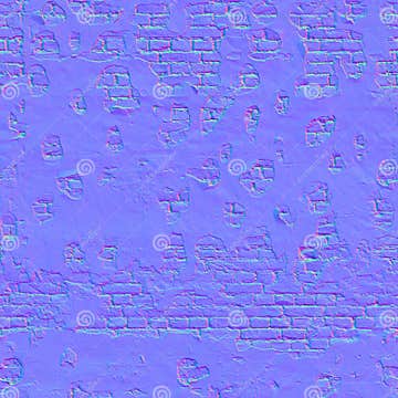 Normal Map Texture Brick Wall with Destruct. Normal Mapping Stock Image ...