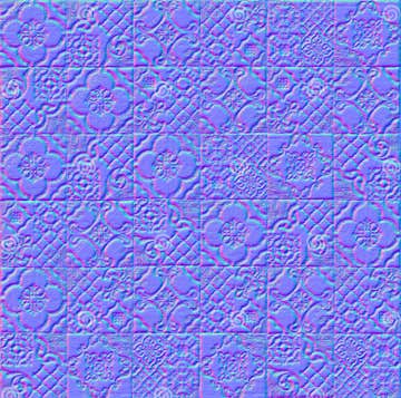 Normal Map Texture, Normal Mapping Decorative Floor Tiles, High Quality ...