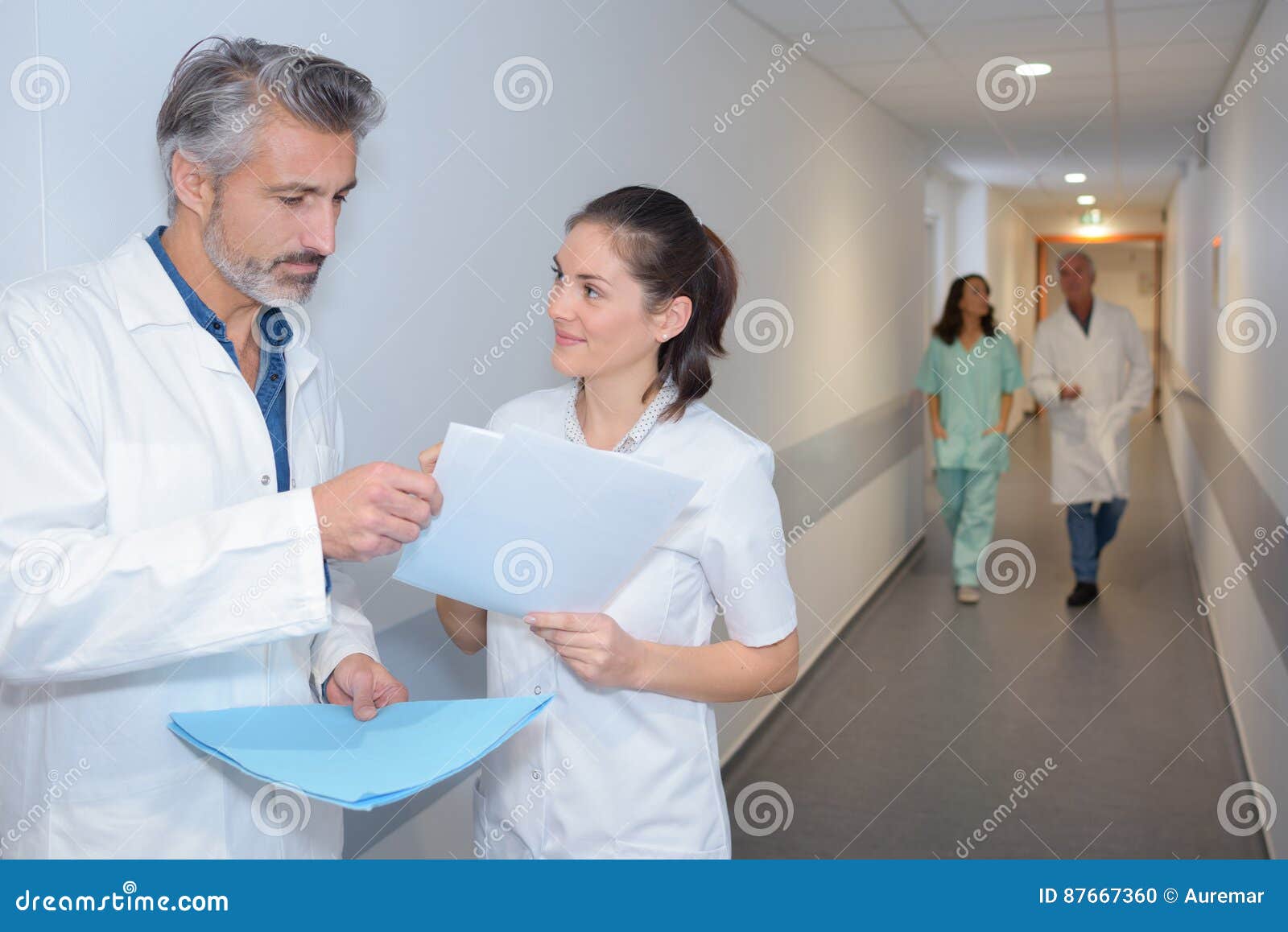 Normal scene in hospital stock photo. Image of colleague - 87667360