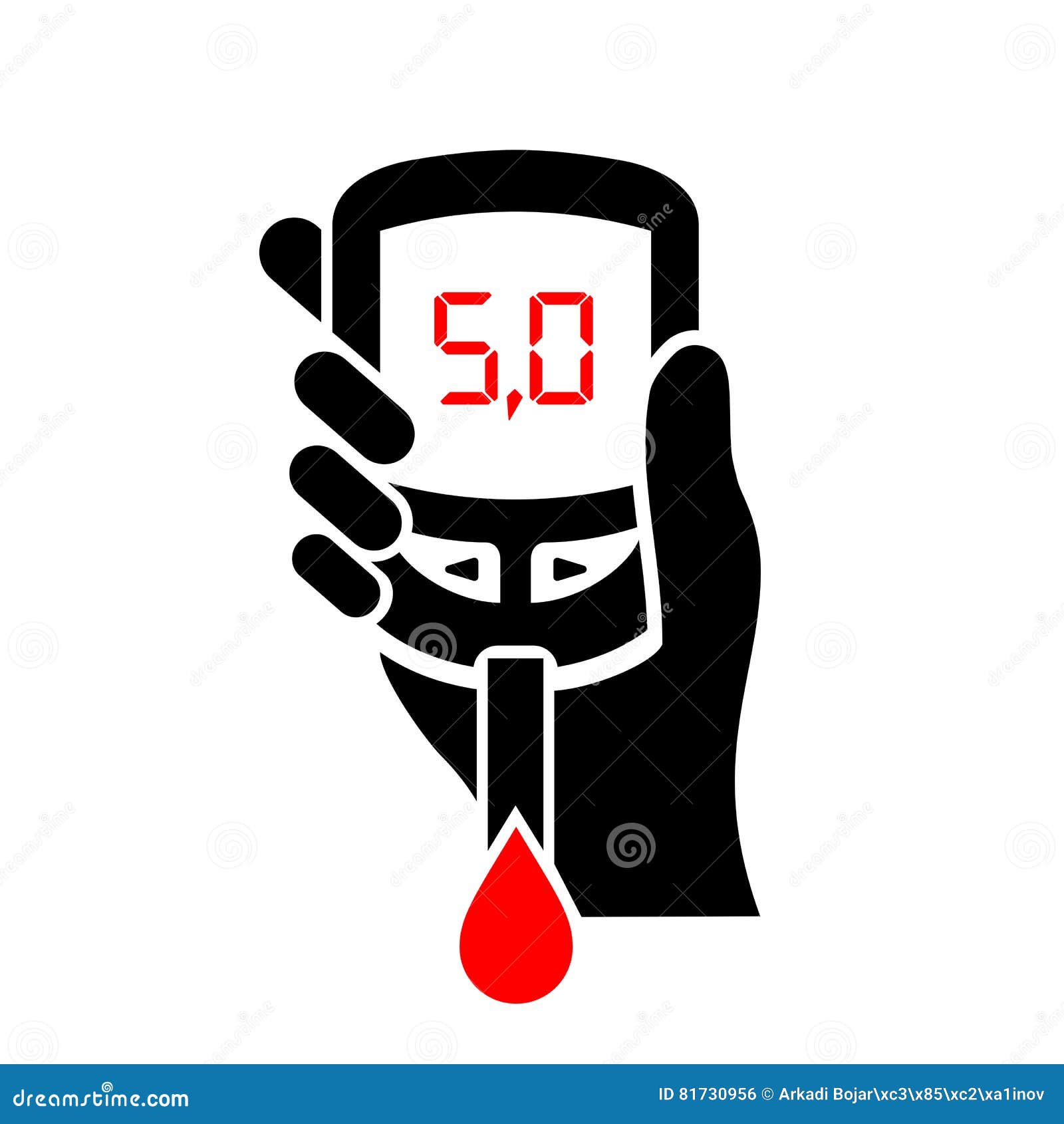 Normal Sugar Level in Blood Icon Stock Vector - Illustration of disease ...