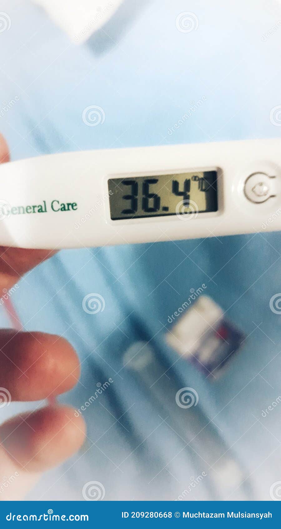 A Normal Temperature Checking Editorial Stock Photo - Image of finger ...