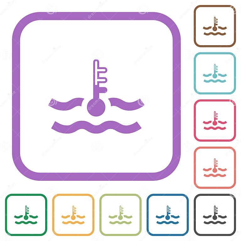 Normal Temperature Engine Coolant Simple Icons Stock Vector ...