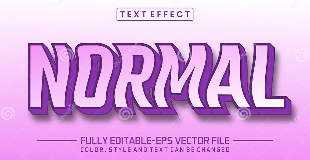 Normal Text Editable Style Effect Stock Illustration - Illustration of ...