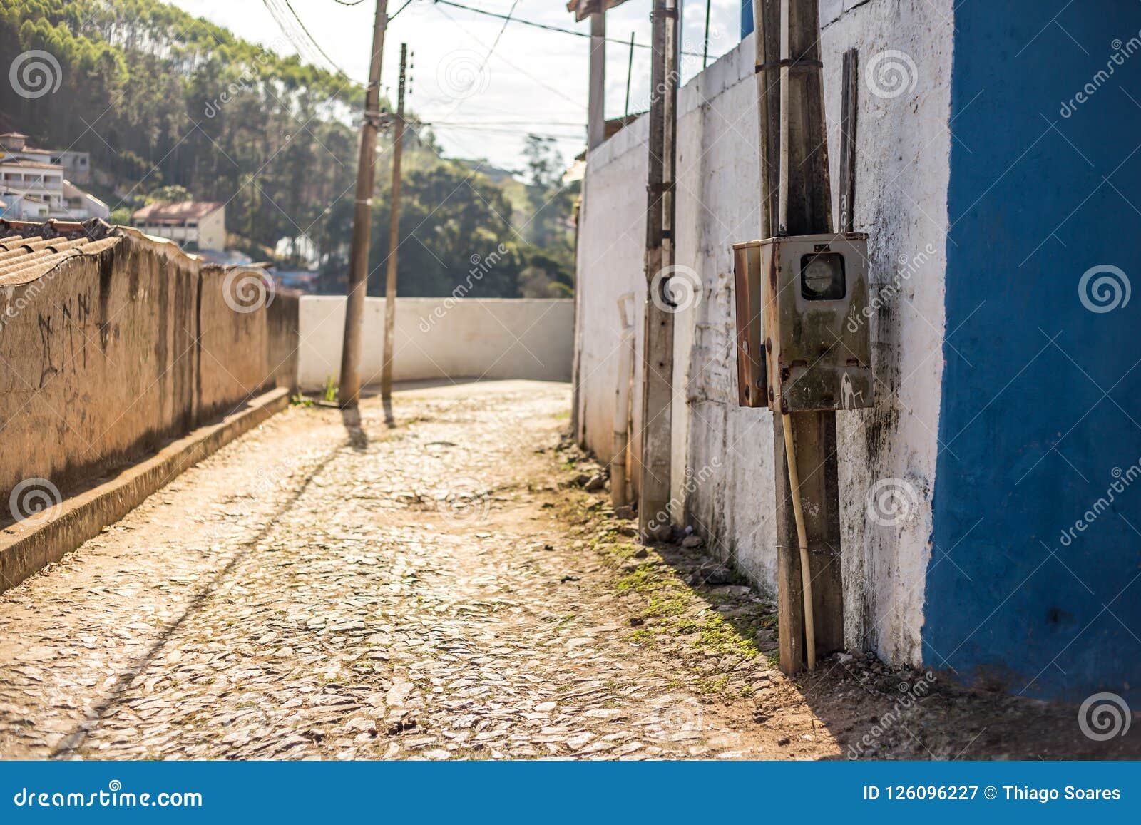 A Normal/typical Street in Brazil Stock Image - Image of brazil, cafe ...