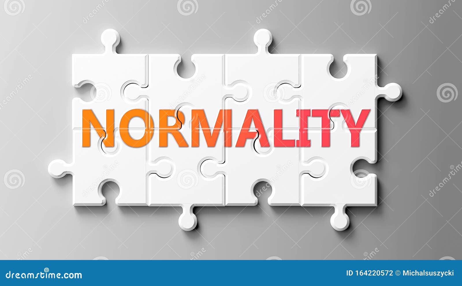 Normality Complex Like a Puzzle - Pictured As Word Normality on a ...