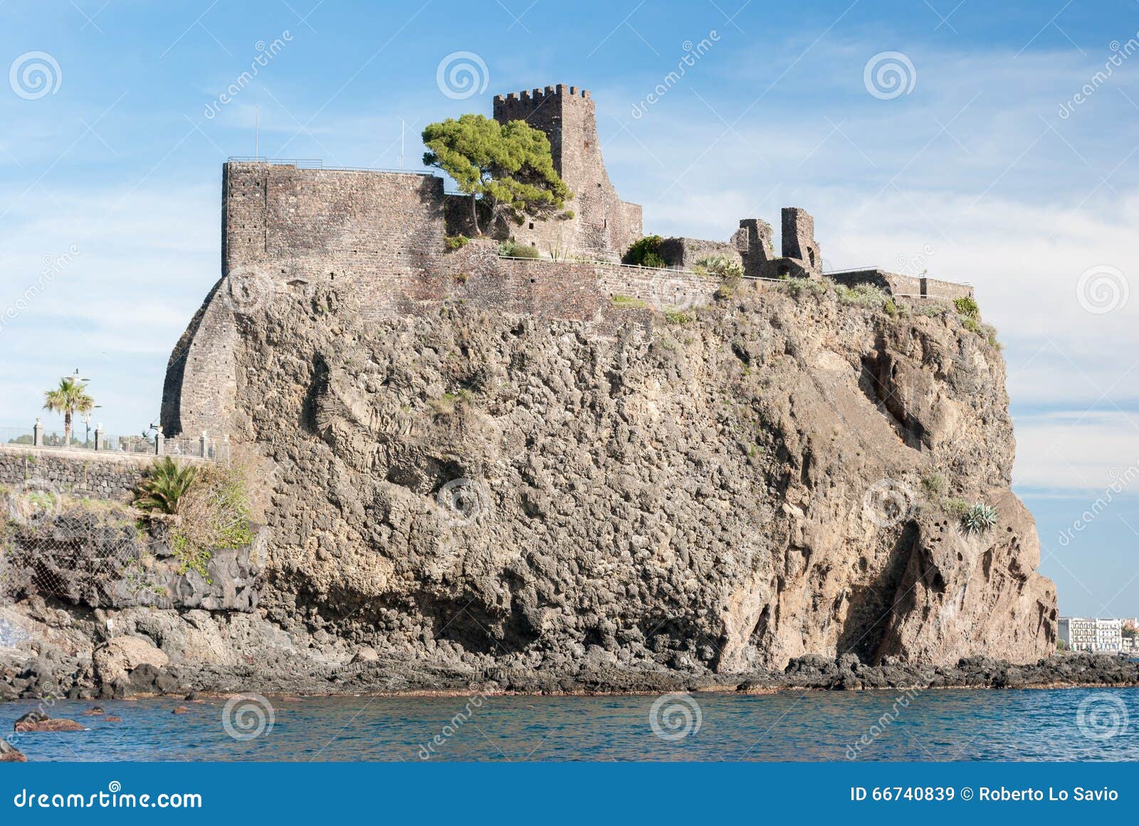The Norman Castle of Acicastello, in Sicily Stock Image - Image of ...