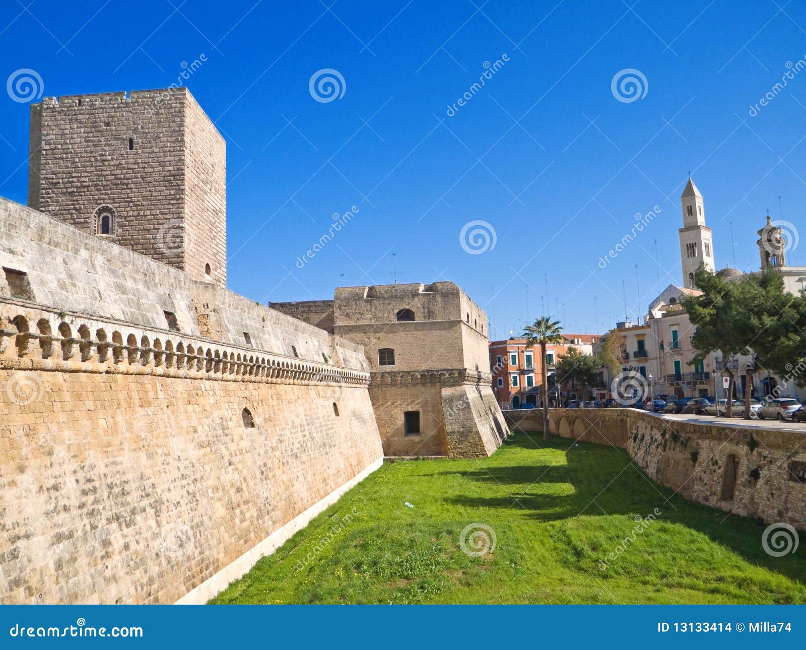 The Norman-Swabian Castle of Bari. Apuli Stock Photo - Image of middle ...