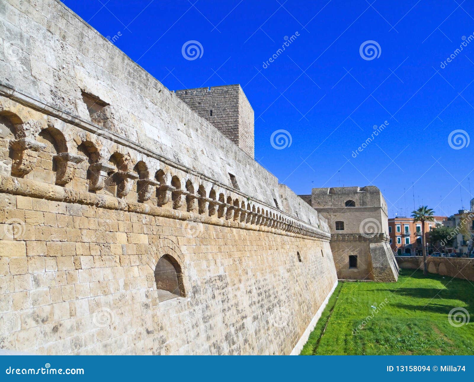 The Norman-Swabian Castle of Bari. Apulia. Stock Photo - Image of ...