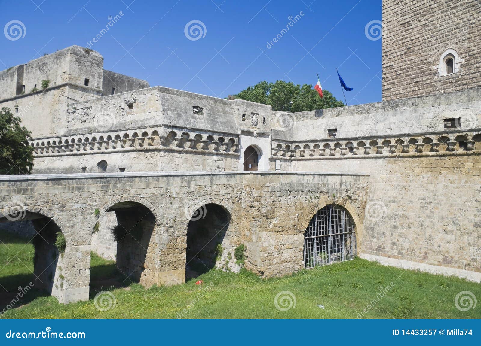Norman-Swabian Castle. Bari. Apulia Stock Image - Image of balustrade ...