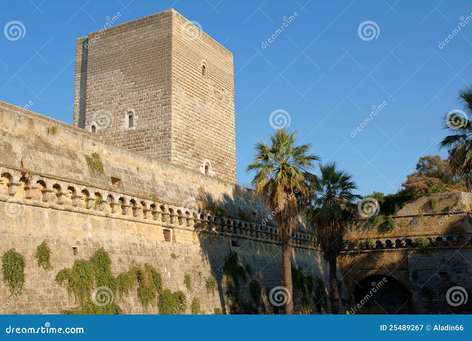 Norman-Swabian Castle of Bari, Apulia Stock Image - Image of ruin ...