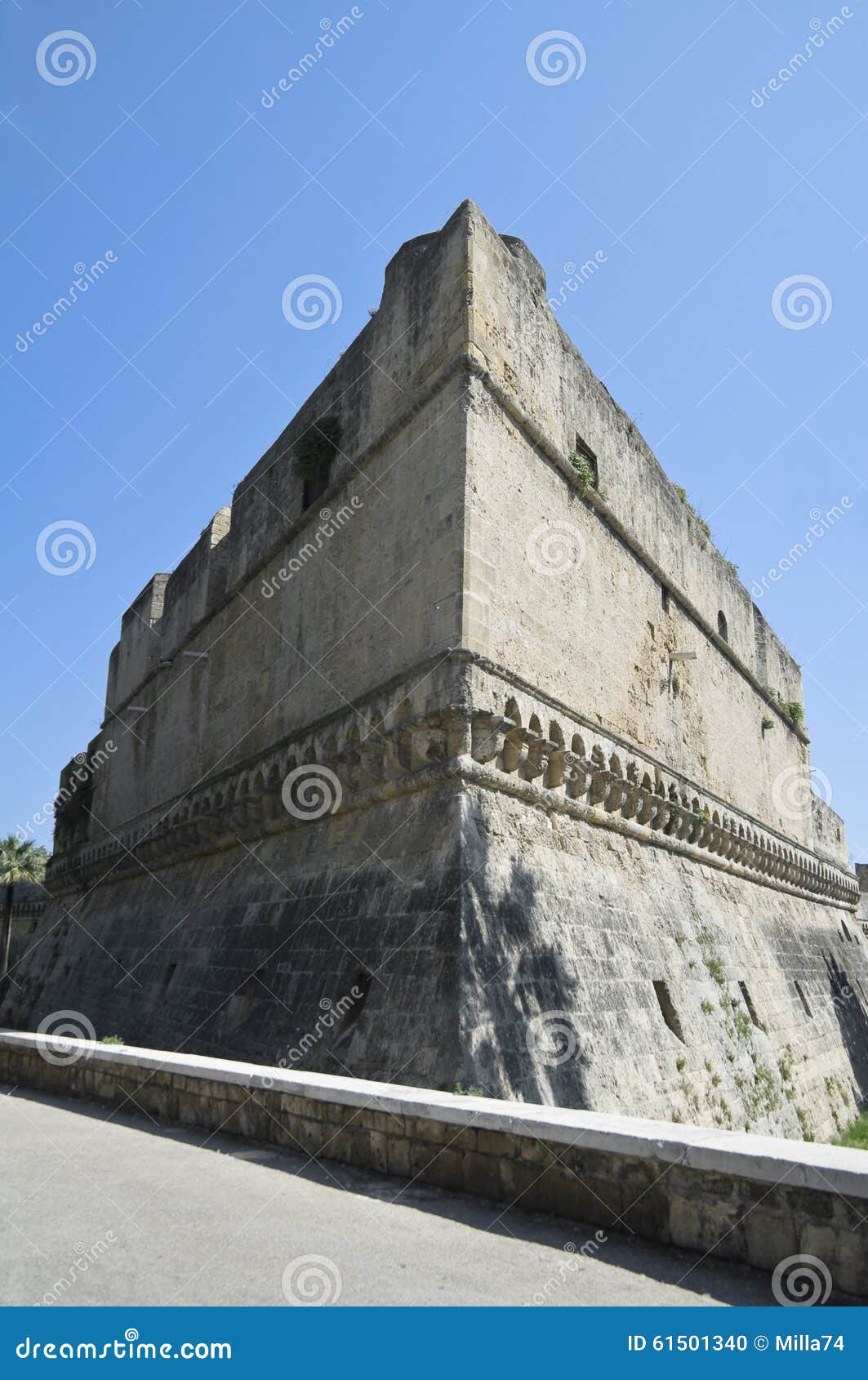 Norman-Swabian Castle. Bari. Apulia Stock Photo - Image of blue ...