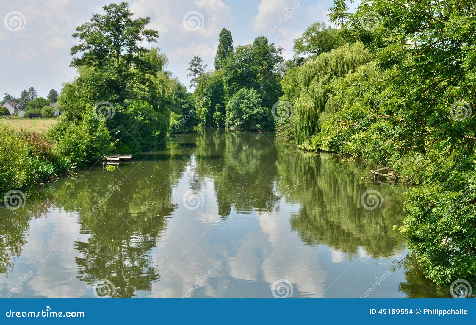 Normandie, the Eure River in Ezy Sur Eure Stock Photo - Image of river ...