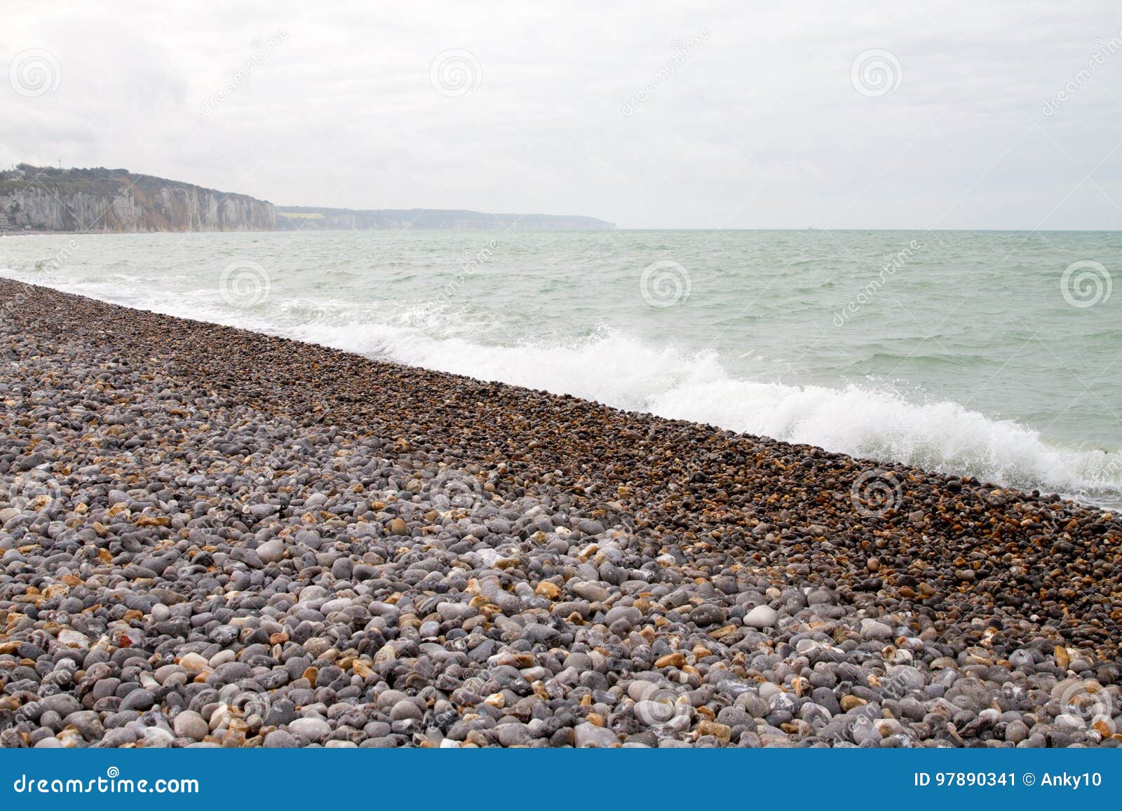 Normandy beach stock image. Image of normandy, rocks - 97890341