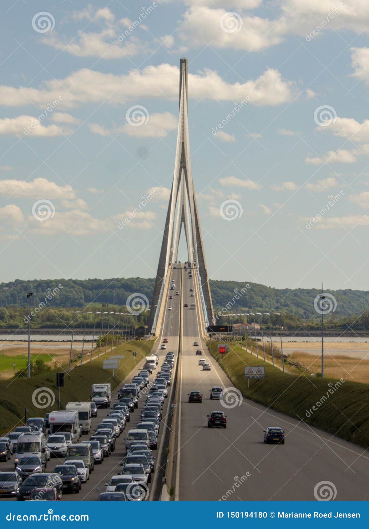 The Normandy Bridge stock photo. Image of architecure - 150194180