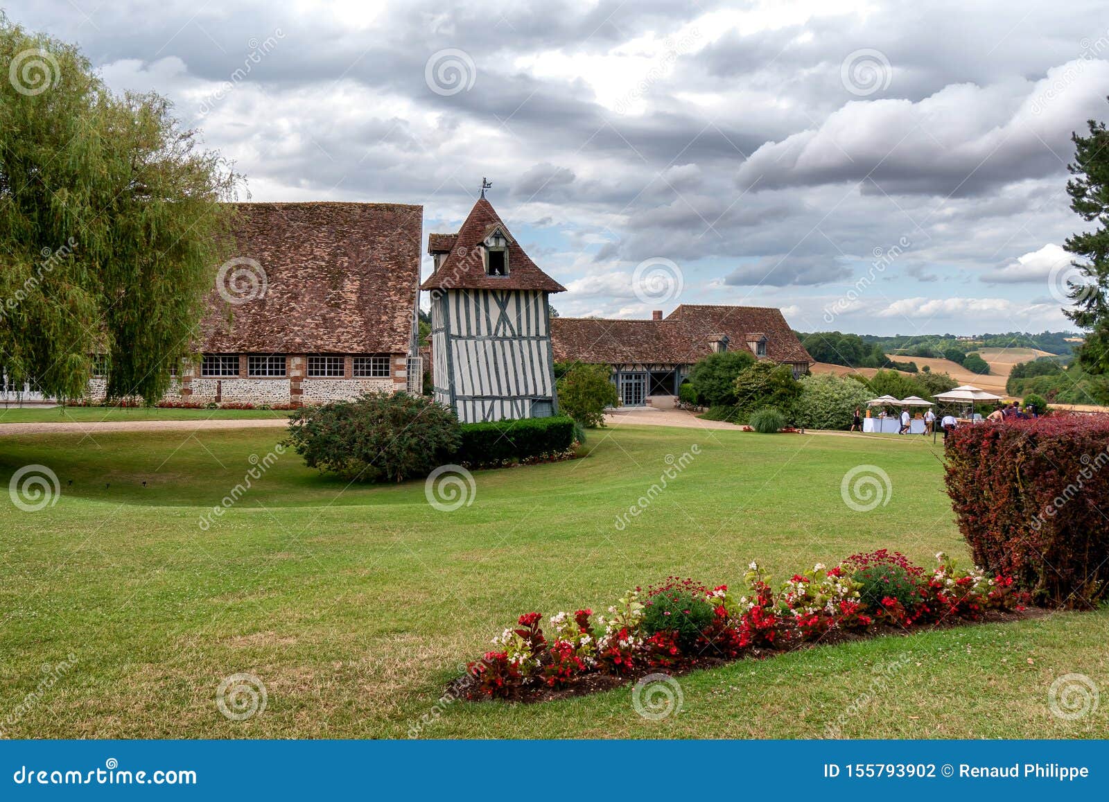 Normandy French House. View of Typical French Normand House Stock Photo ...