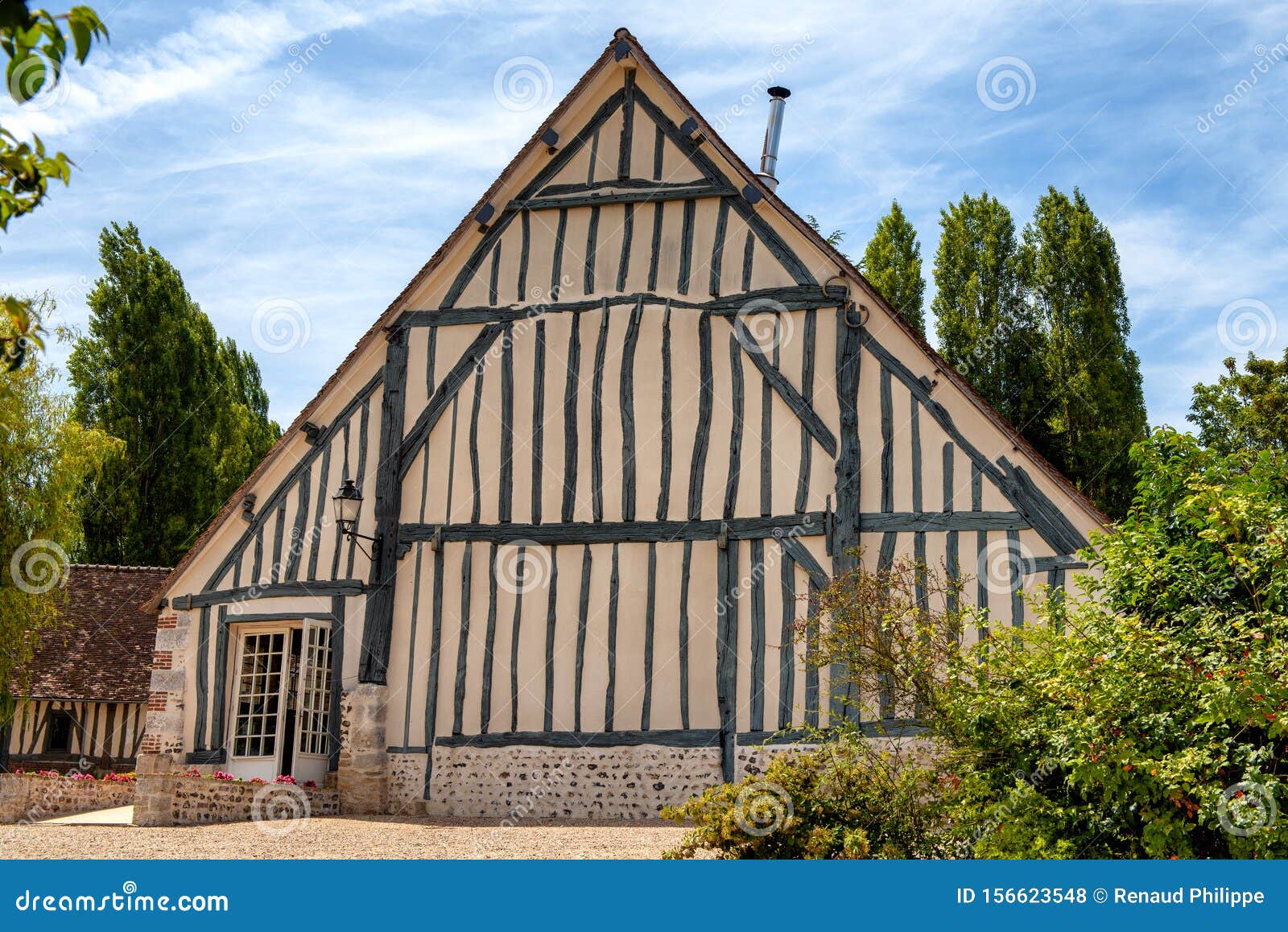 Normandy French House. View of Typical French Normand House Stock Photo ...