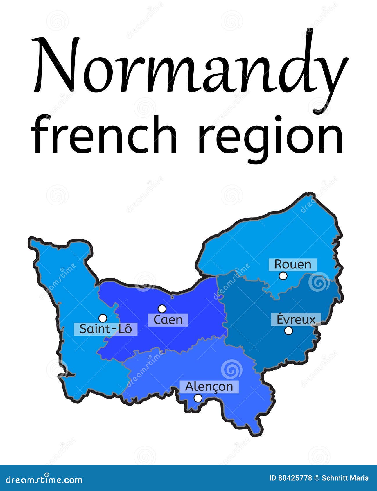 Normandy Silhouette Maps Stock Photography | CartoonDealer.com #206784248