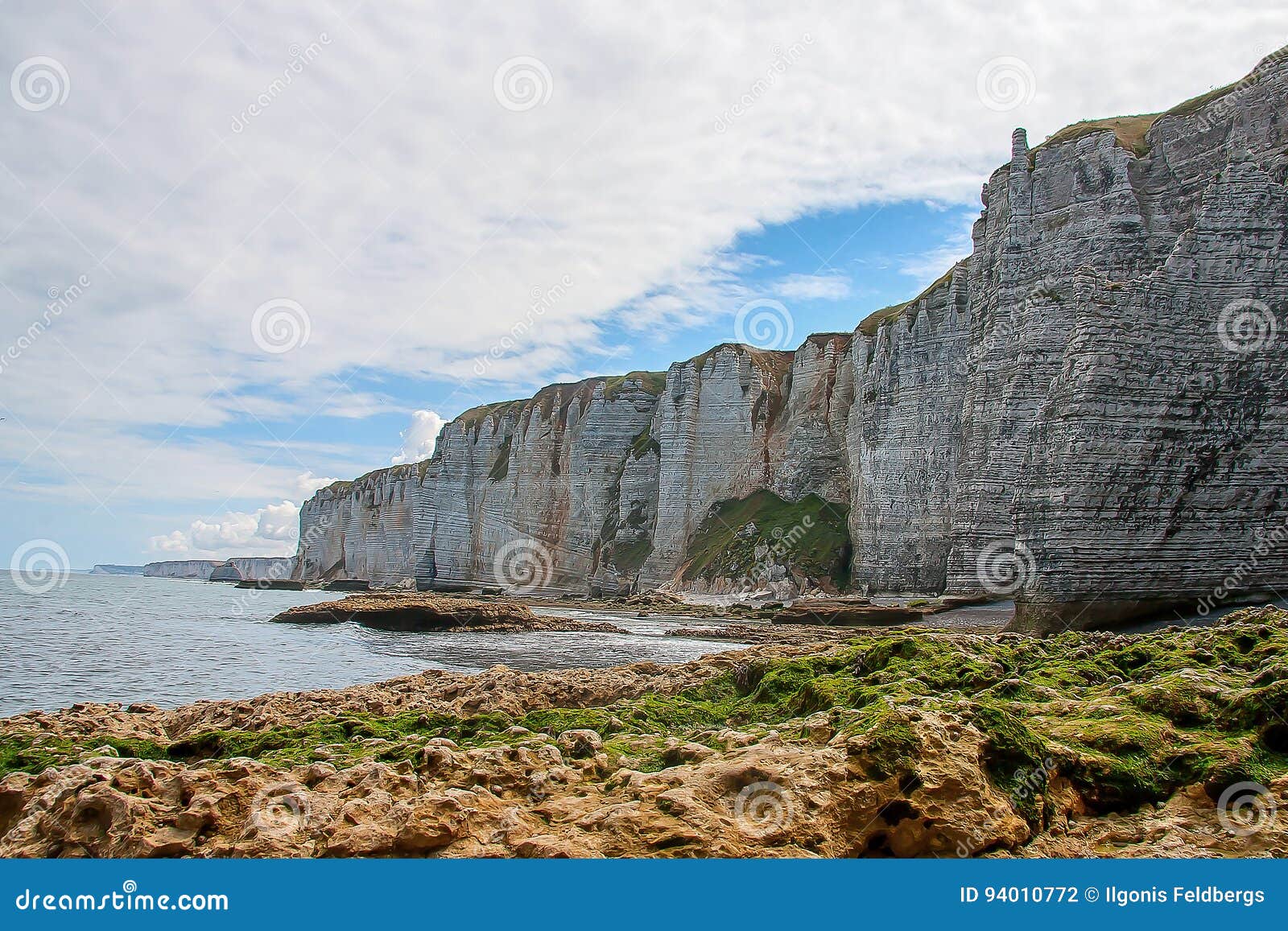 Normandy limestone cliffs stock photo. Image of france - 94010772