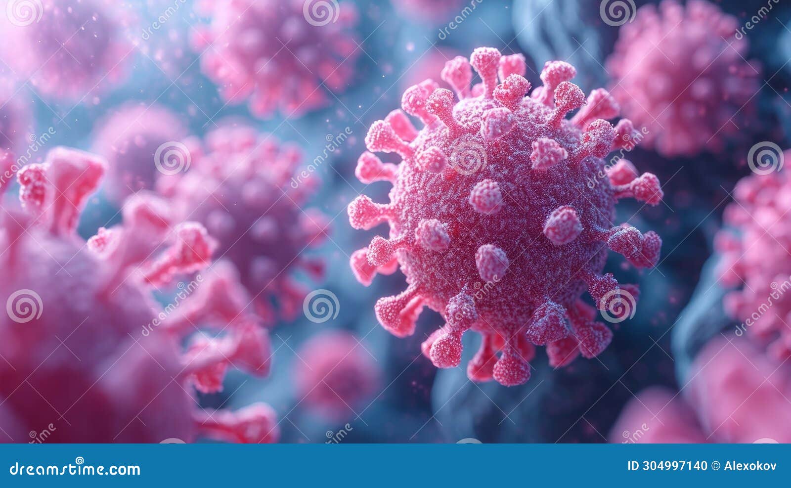 Norovirus Under a Microscope AI Generated Stock Illustration ...
