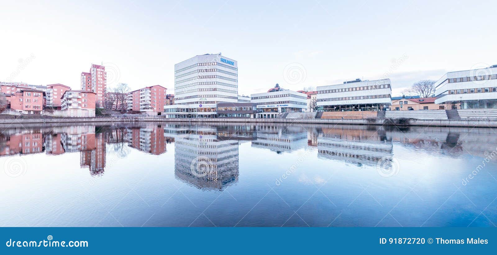 Norrkoping by the water editorial image. Image of road - 91872720