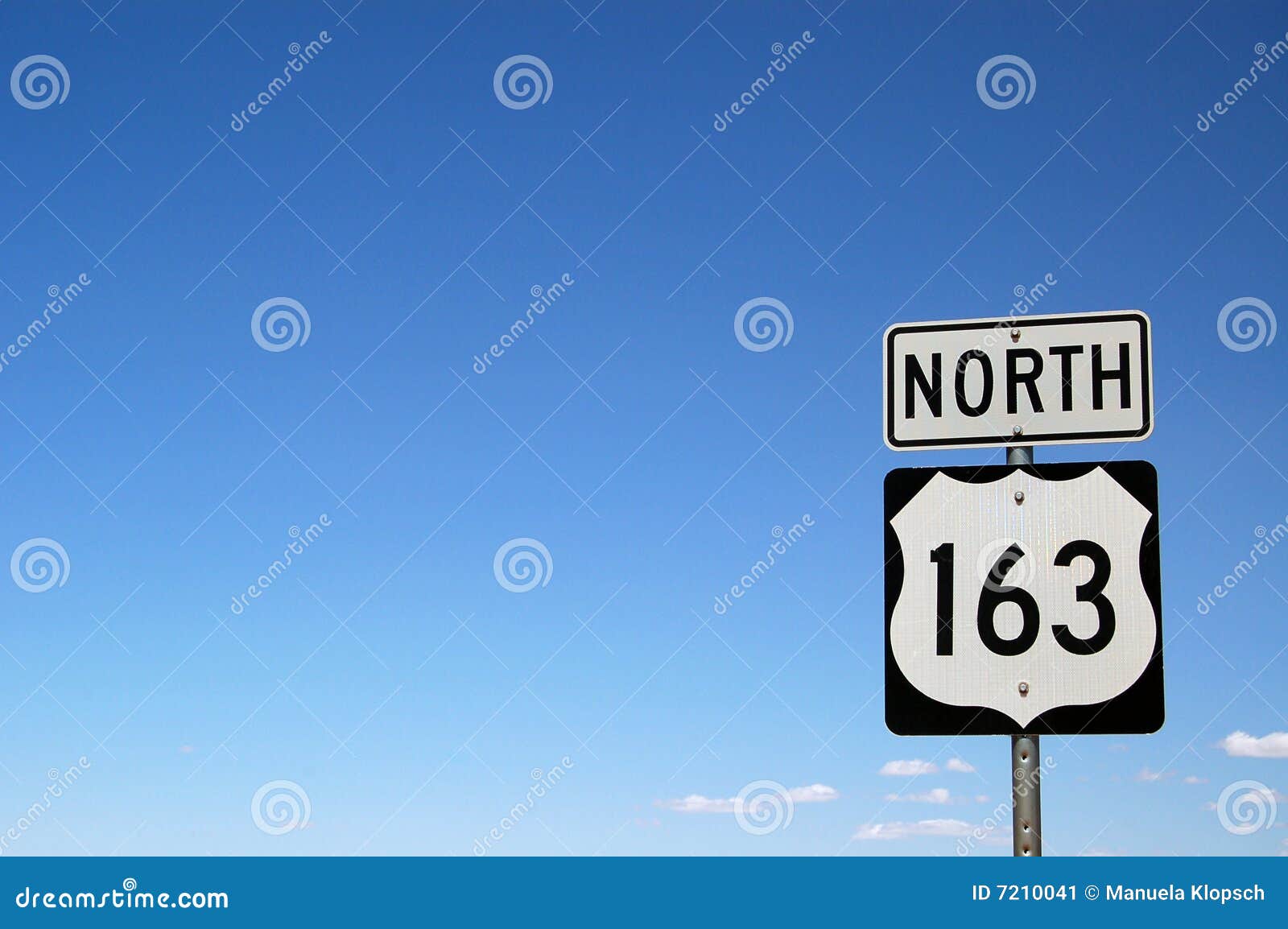 North 163 Highway sign stock image. Image of close, signpost - 7210041