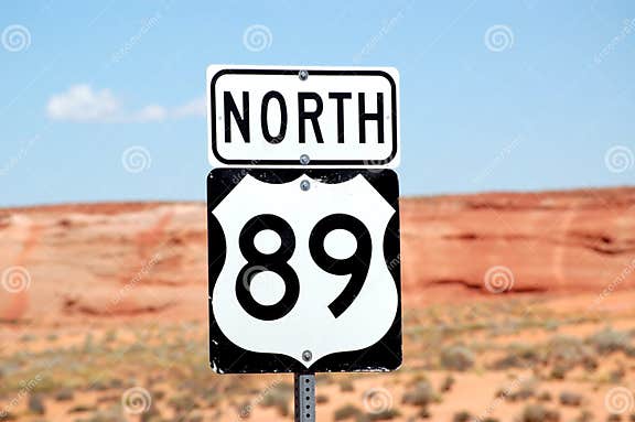 North 89 Highway Sign stock photo. Image of scenic, direction - 6373864