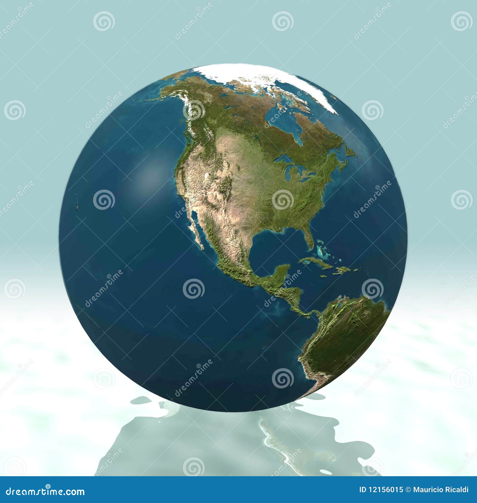 North America 3D Globe stock illustration. Illustration of three - 12156015