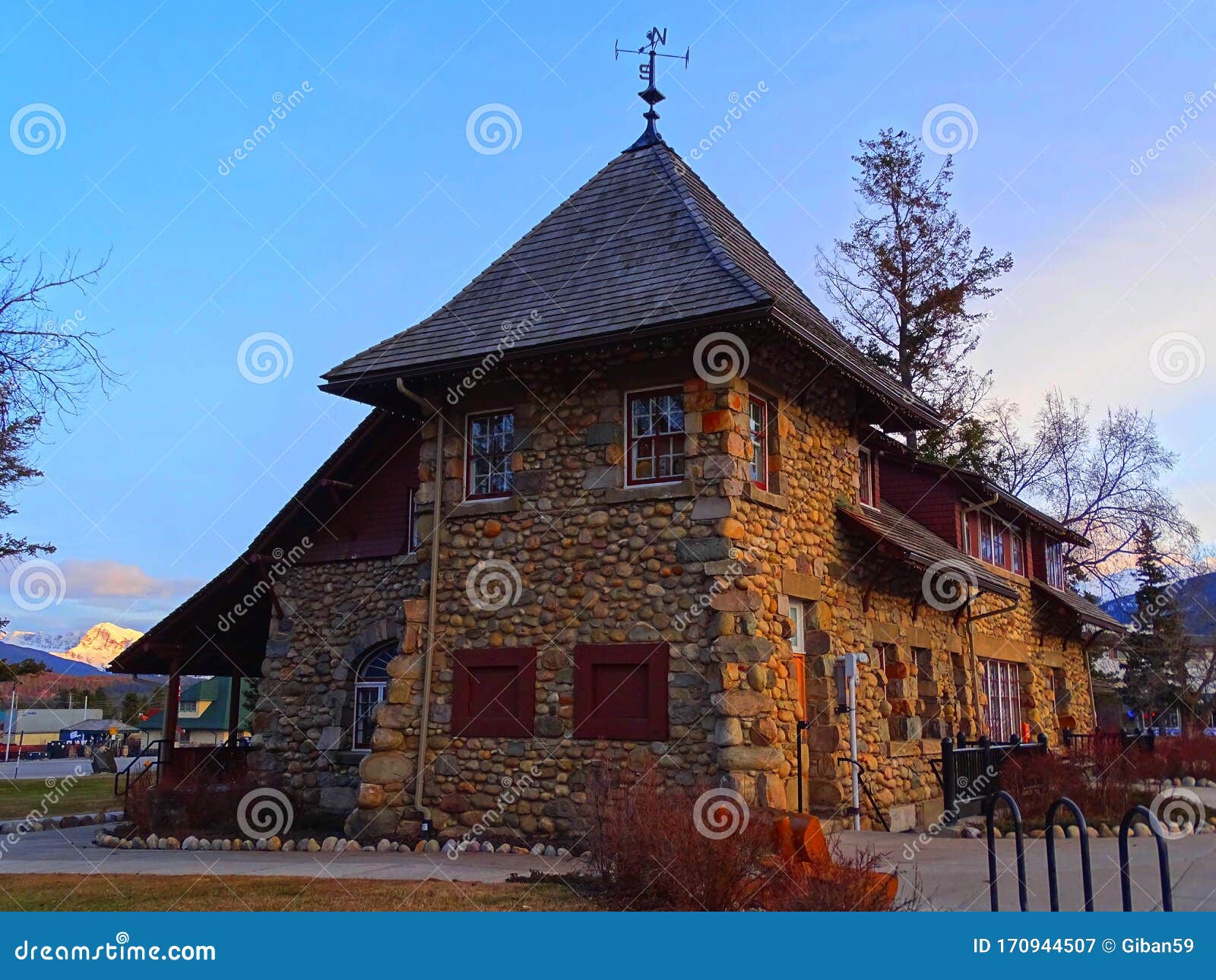 North America, Canada, Alberta, Jasper Visitor Center Stock Image ...