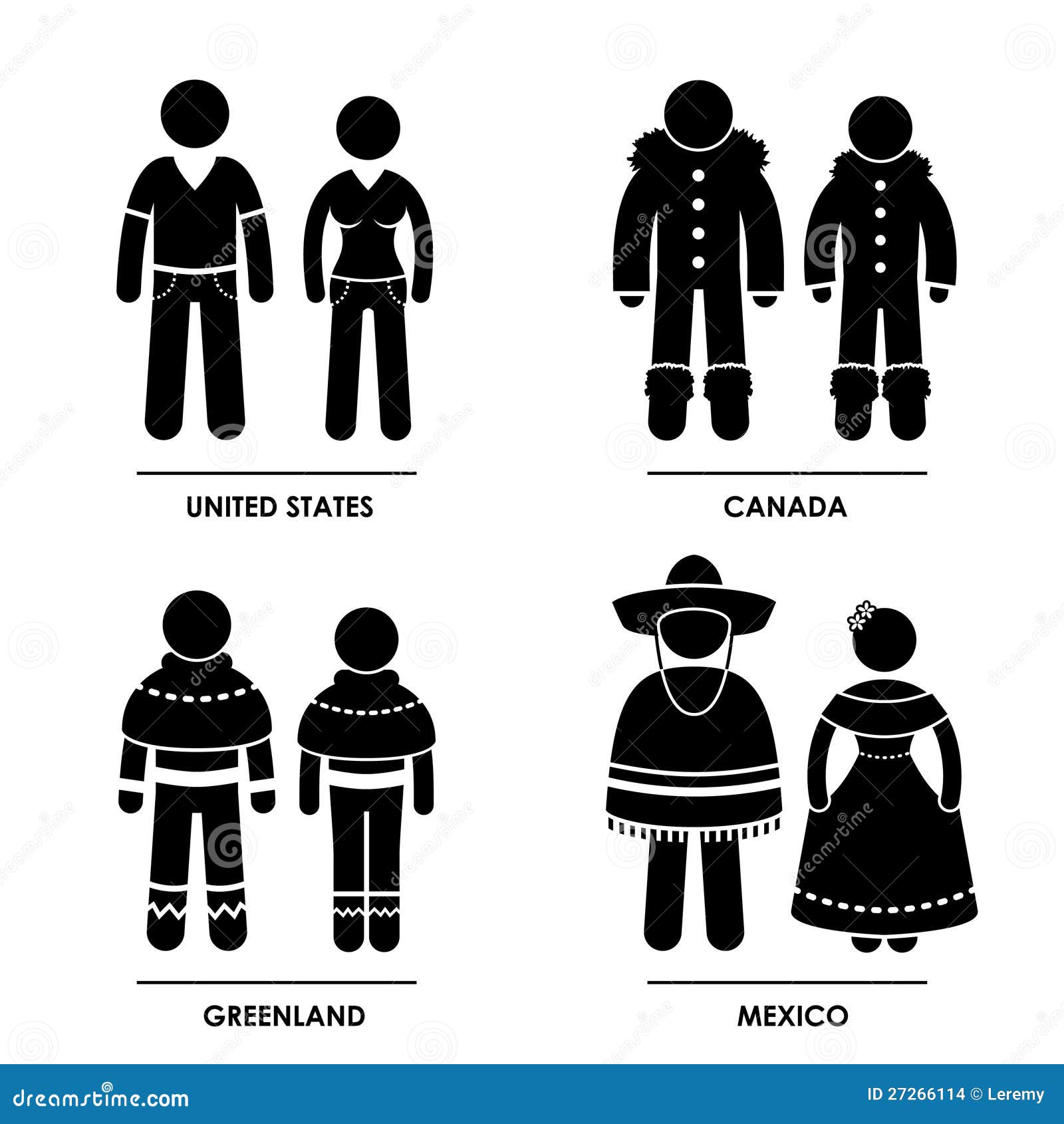 North America Clothing Costume Stock Vector - Illustration of north ...