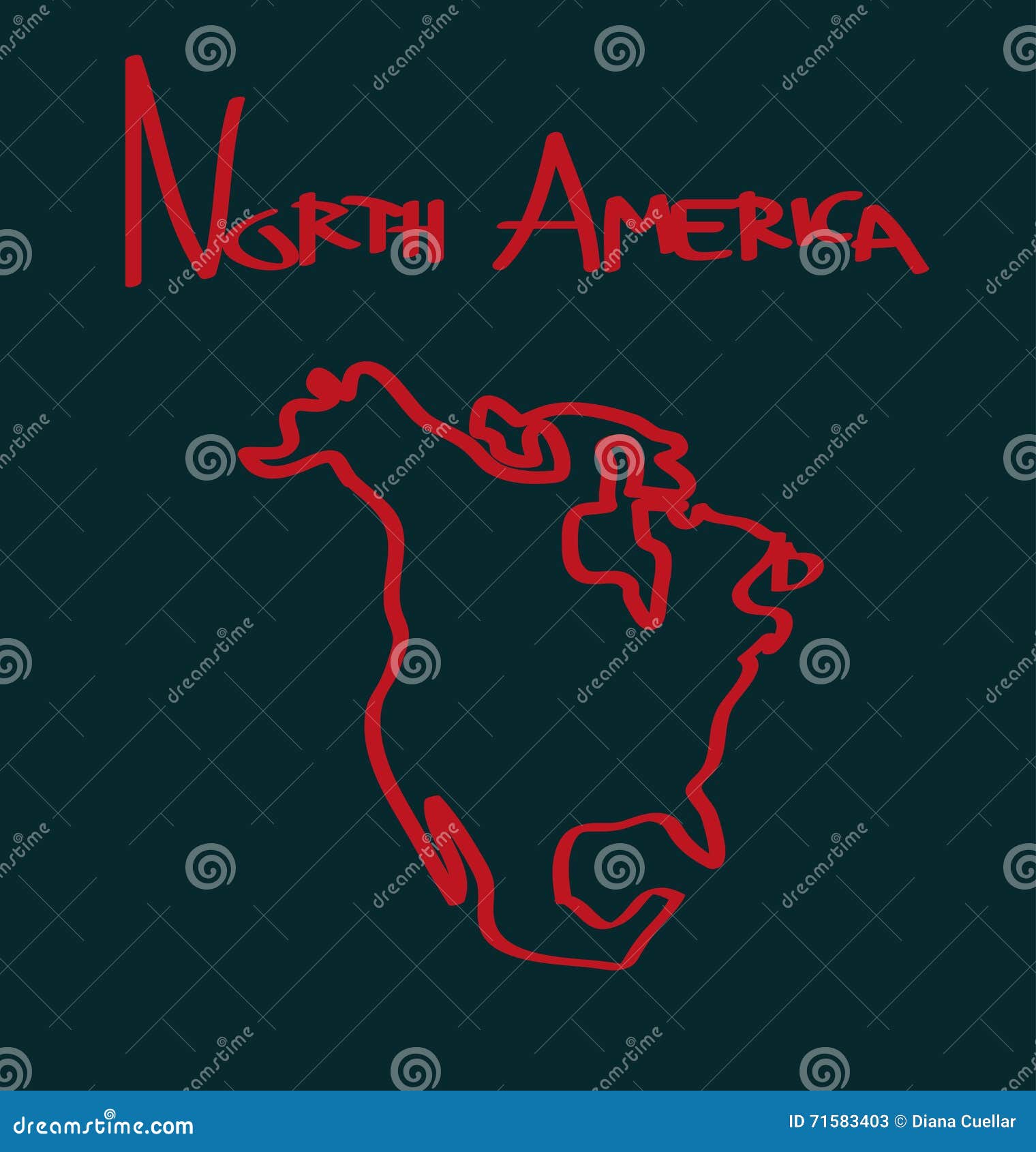 North america drawing stock vector. Illustration of vector - 71583403