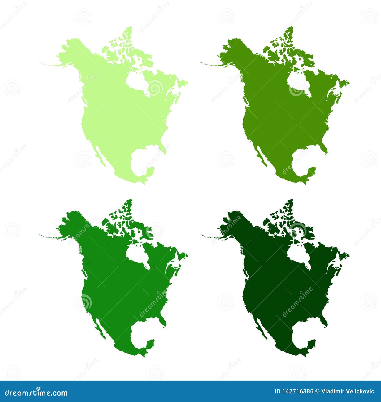 North America Map - Continent Stock Vector - Illustration of world ...