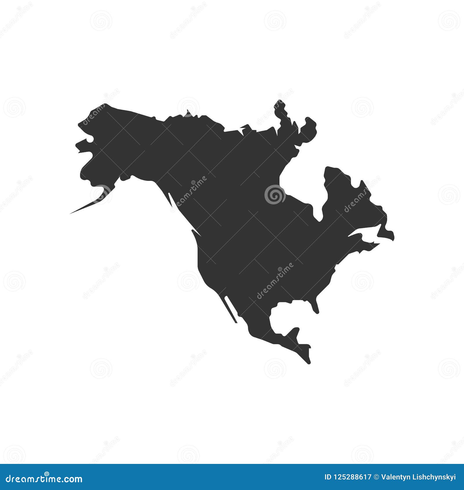 North America Map Icon. Flat Design Stock Vector - Illustration of ...