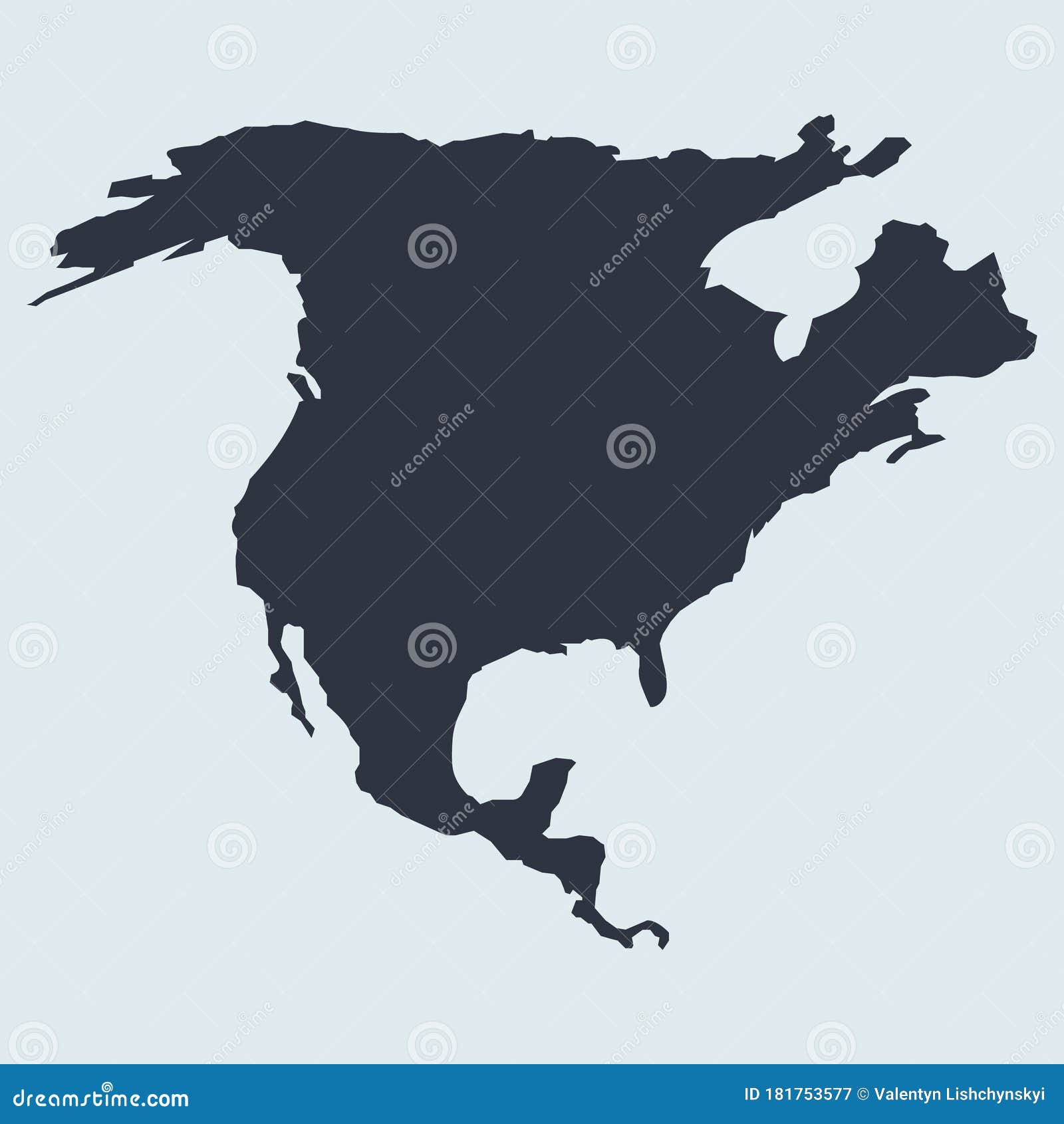 North America Map Logo Icon. Vector Simple Symbol in Flat Style Stock ...