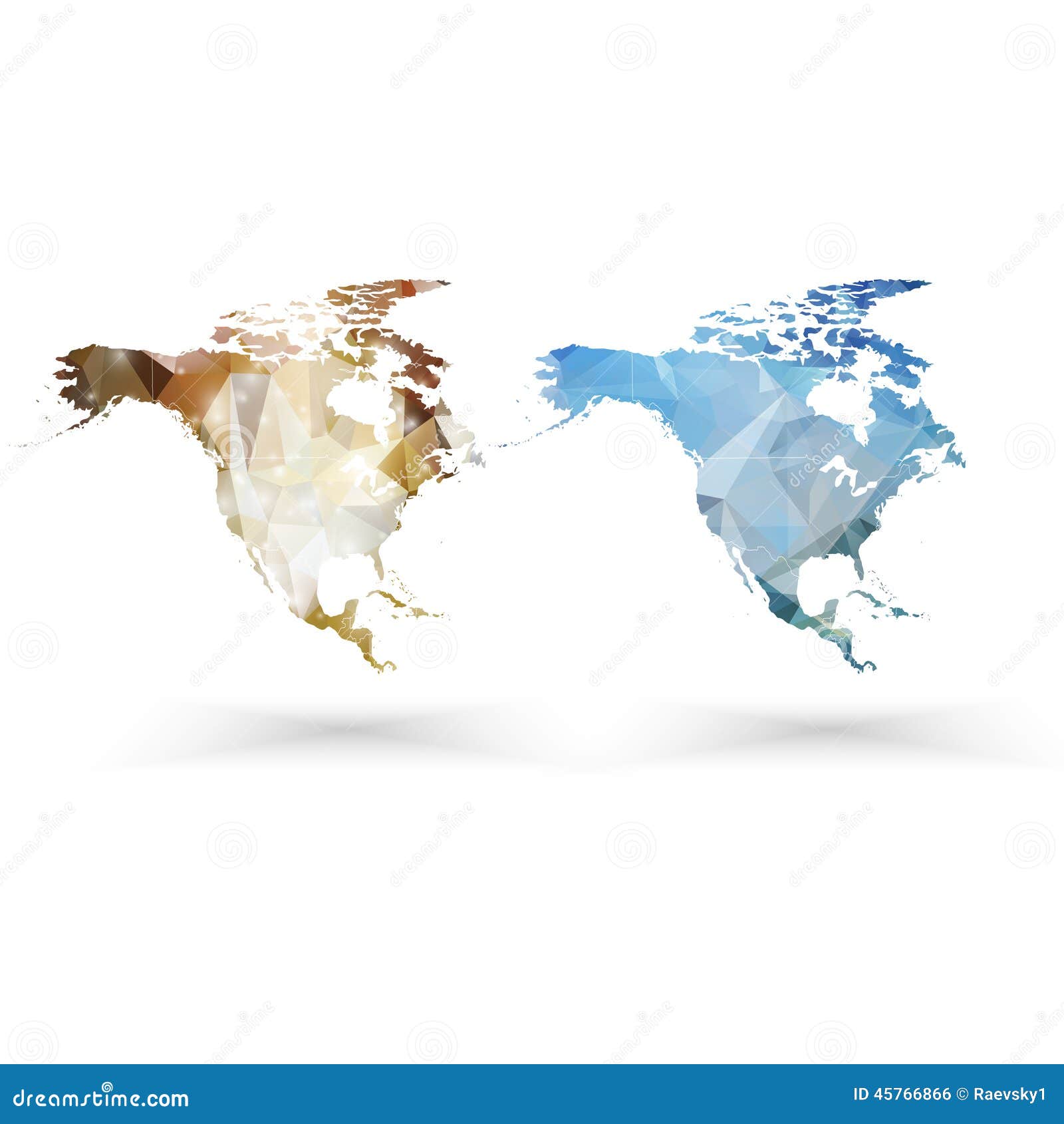 North America Map Template, Triangle Design Vector Stock Vector ...