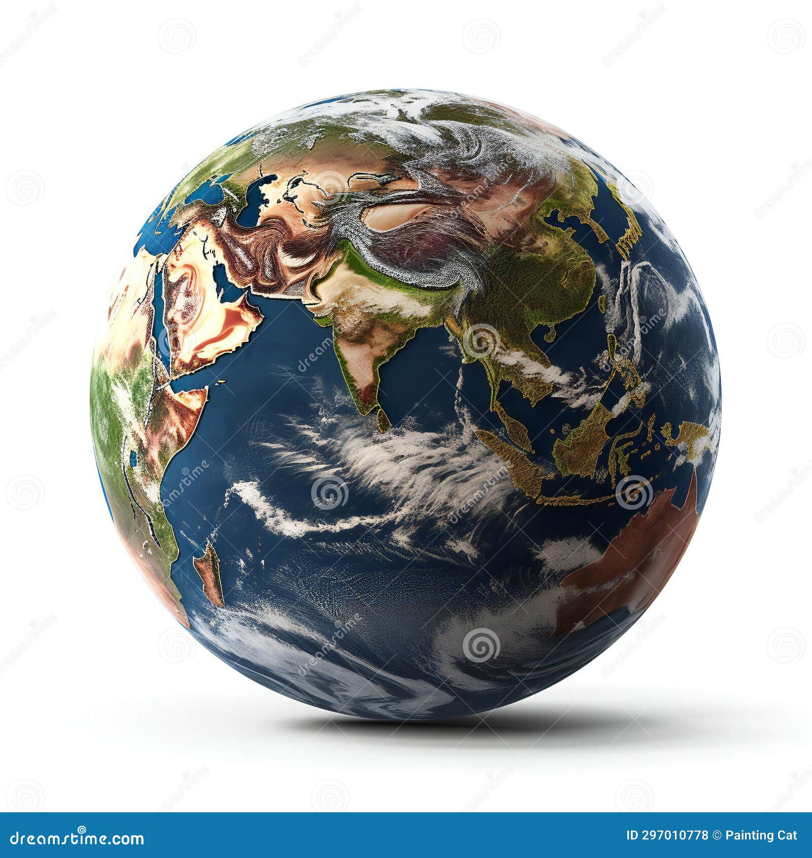 North America on Model of Earth Stock Illustration - Illustration of ...