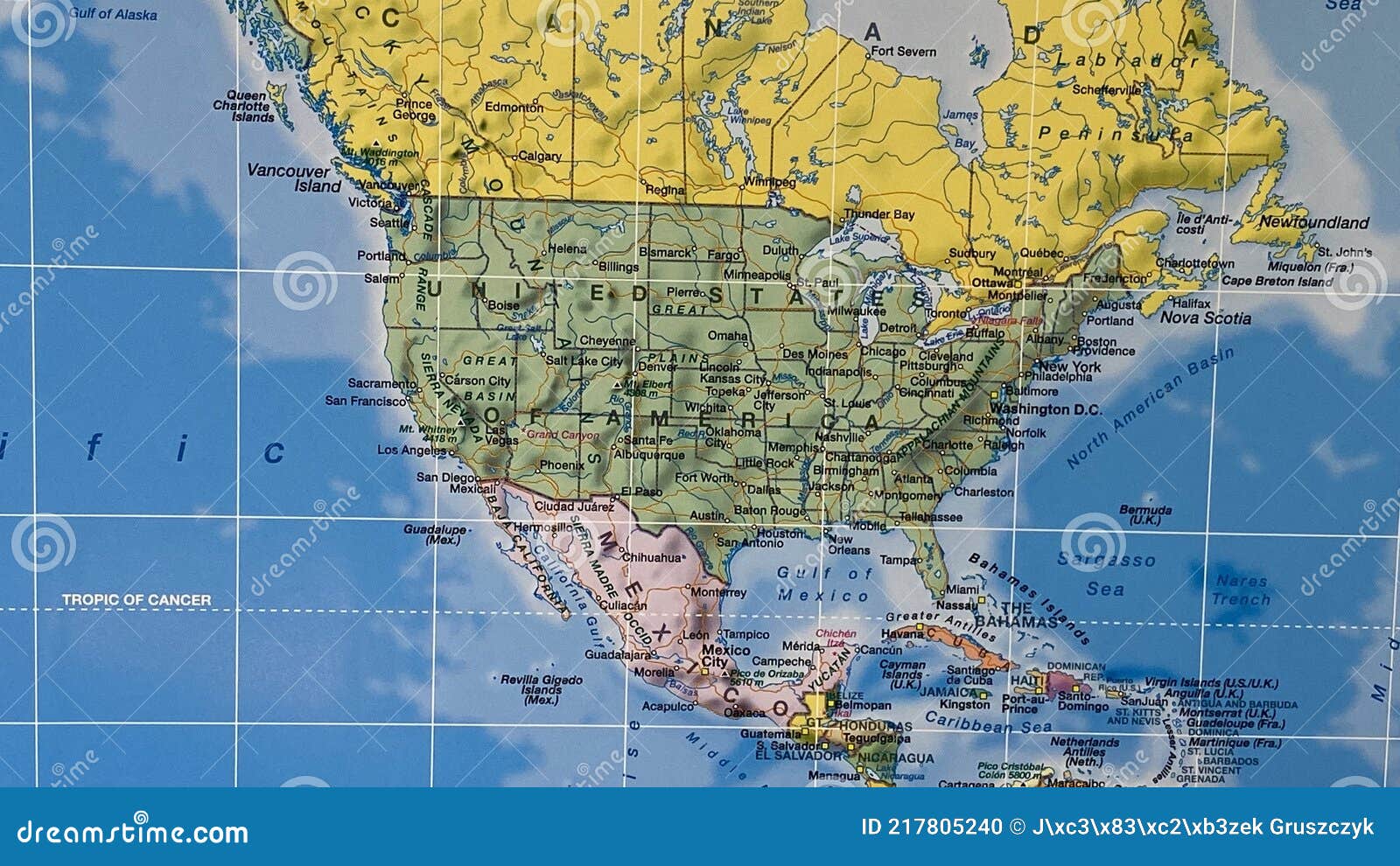 Map Of North America Oceans - United States Map